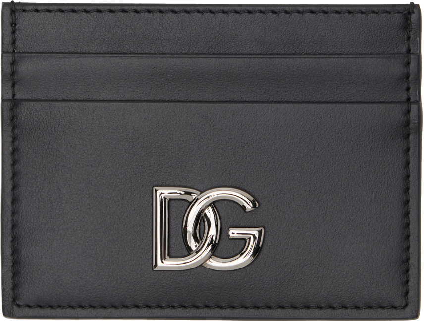 Dolce & Gabbana: Black DG Card Holder | SSENSE UK