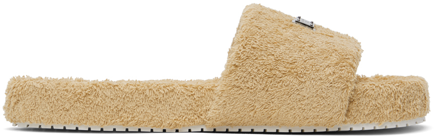 Beige Sliders Sandals by Dolce&Gabbana on Sale