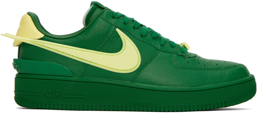 Nike Ambush Air Force 1 Rubber-trimmed Leather Sneakers In Green | ModeSens