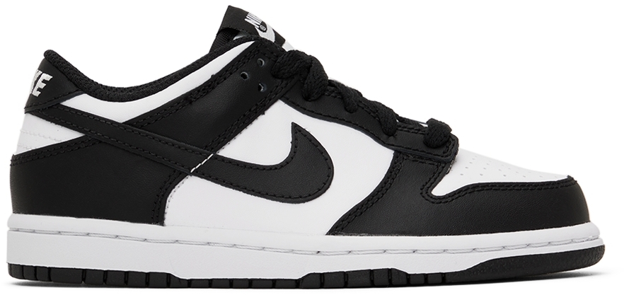 Kids Black & White Dunk Low Little Kids Sneakers by Nike | SSENSE