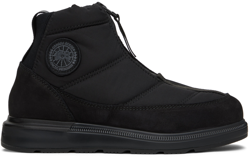 Canada Goose: Black Cypress Puffer Boots | SSENSE