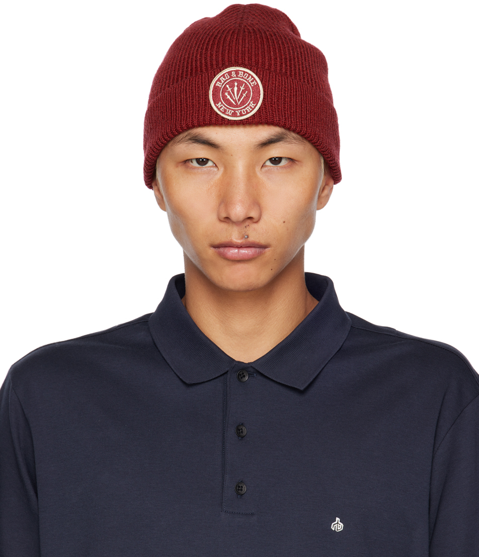 rag & bone: Red Charlie Beanie | SSENSE UK