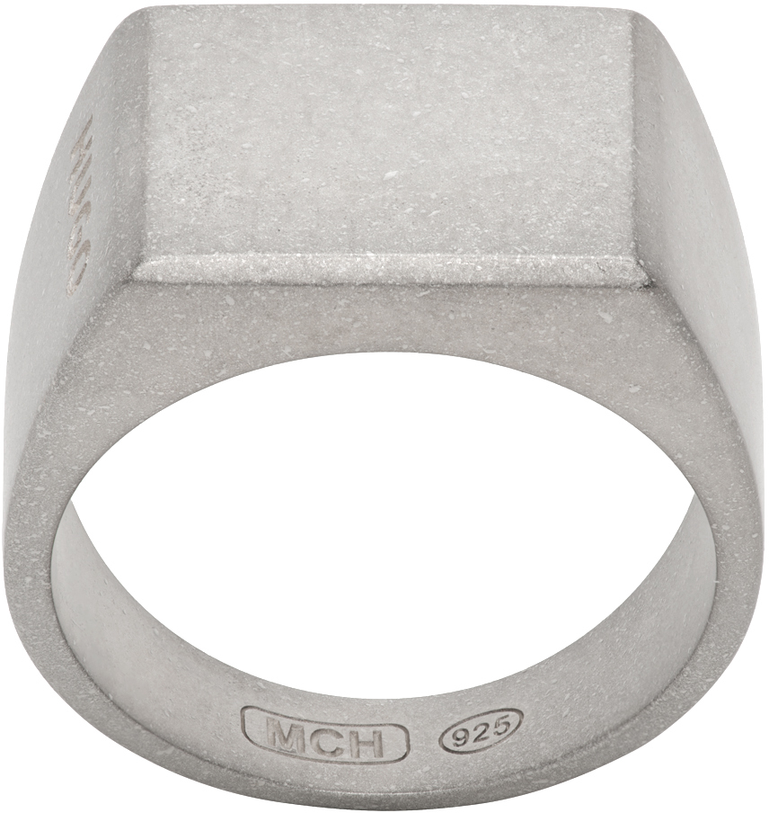 Hugo: Silver Engraved Ring | SSENSE UK
