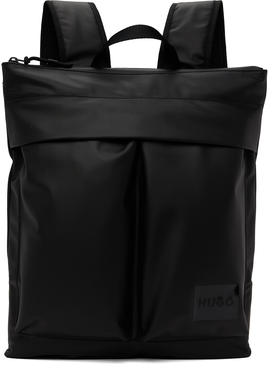 Hugo: Black Quantum Backpack | SSENSE Canada