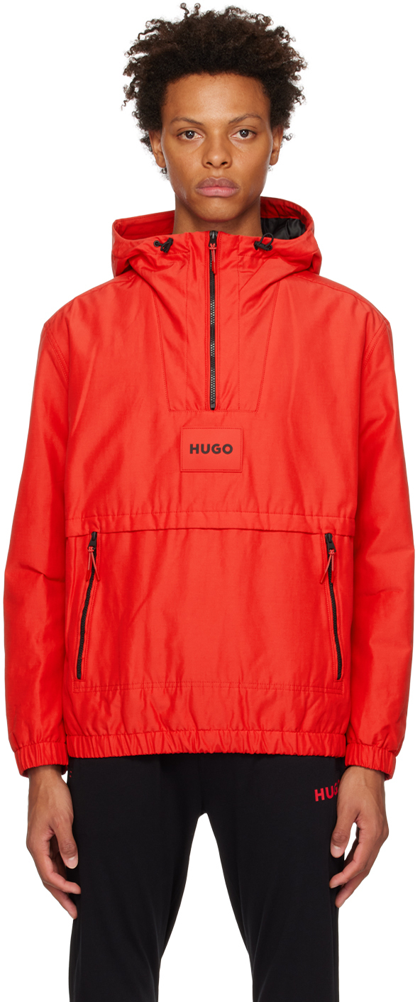 Hugo: Red Patch Jacket | SSENSE Canada
