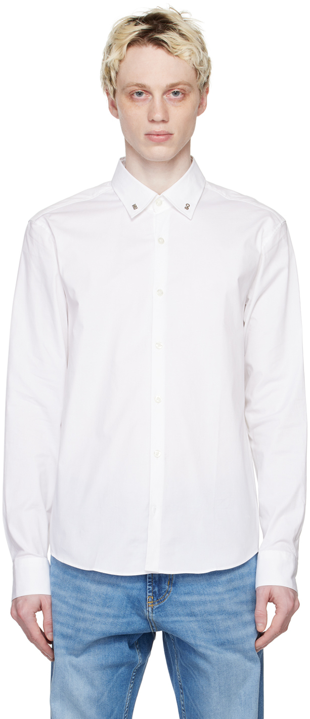 Hugo: White Embellished Shirt | SSENSE UK