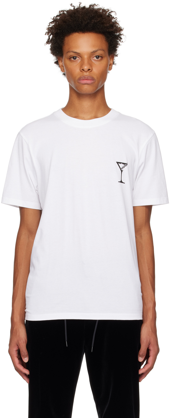 Hugo: White Relaxed-Fit T-Shirt | SSENSE