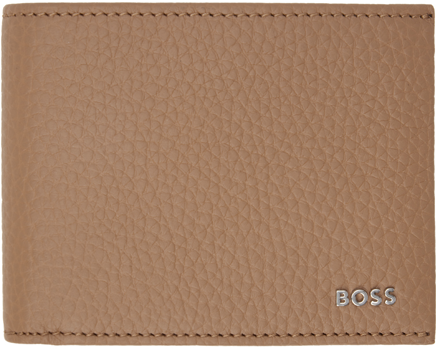 Tan Bifold Wallet by BOSS on Sale