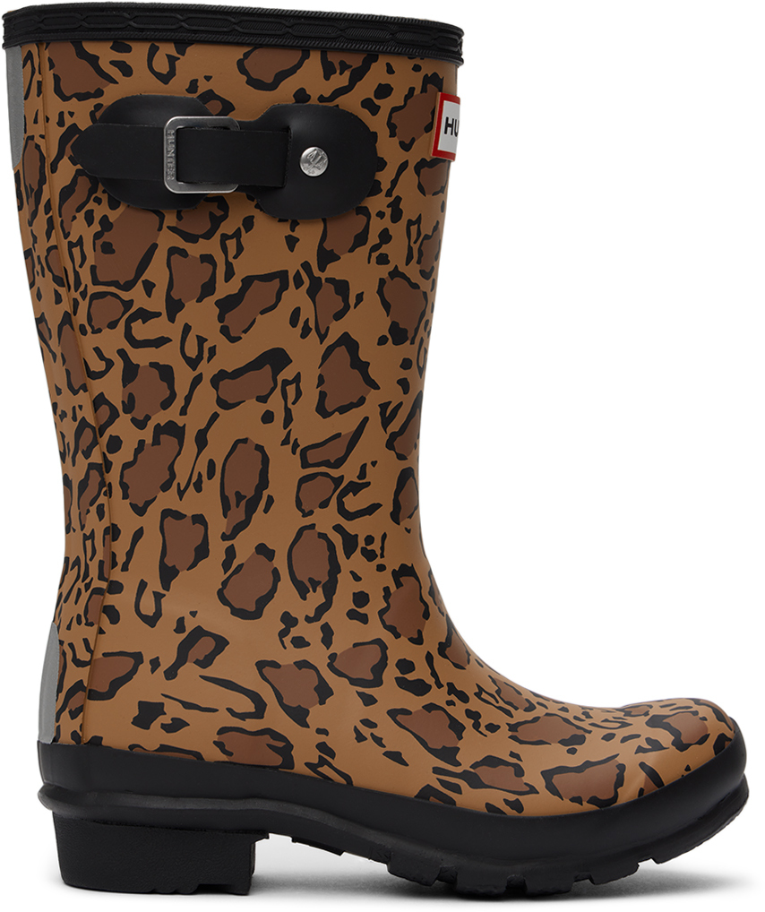 Hunter Kids Tan Original Big Kids Rain Boots In Rts Rich Tan/saddle ...