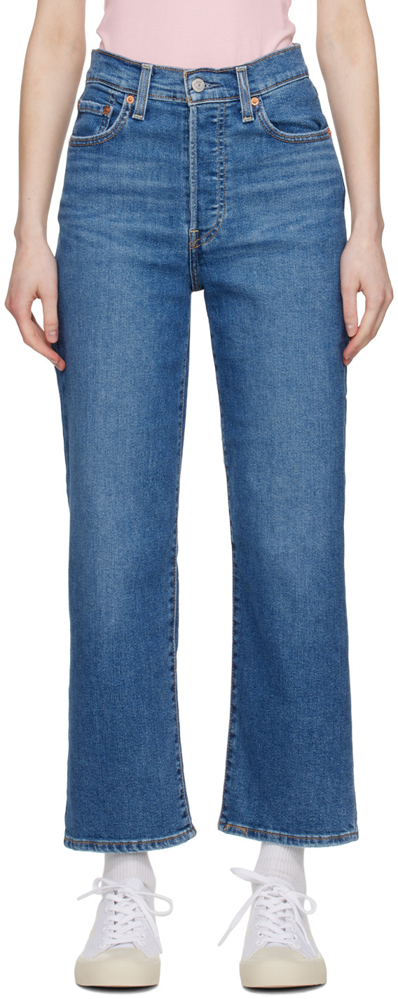 Jean Ribcage bleu Levi's en solde