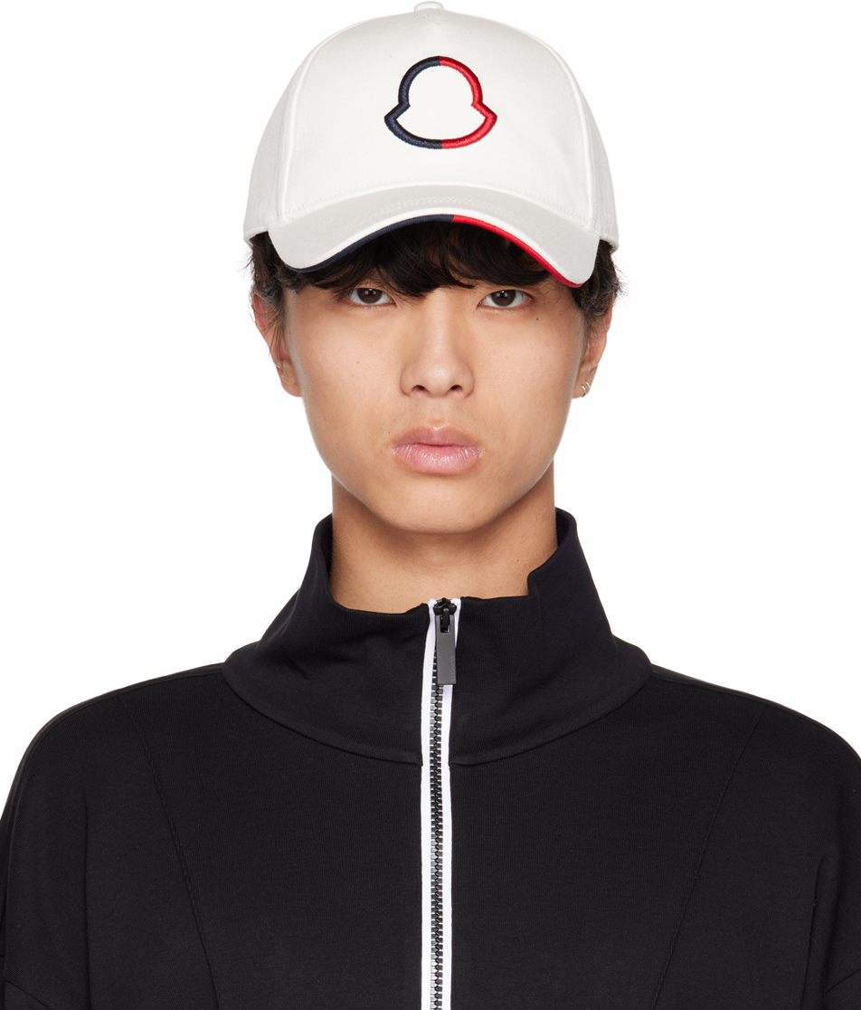 Moncler: White Baseball Cap | SSENSE UK