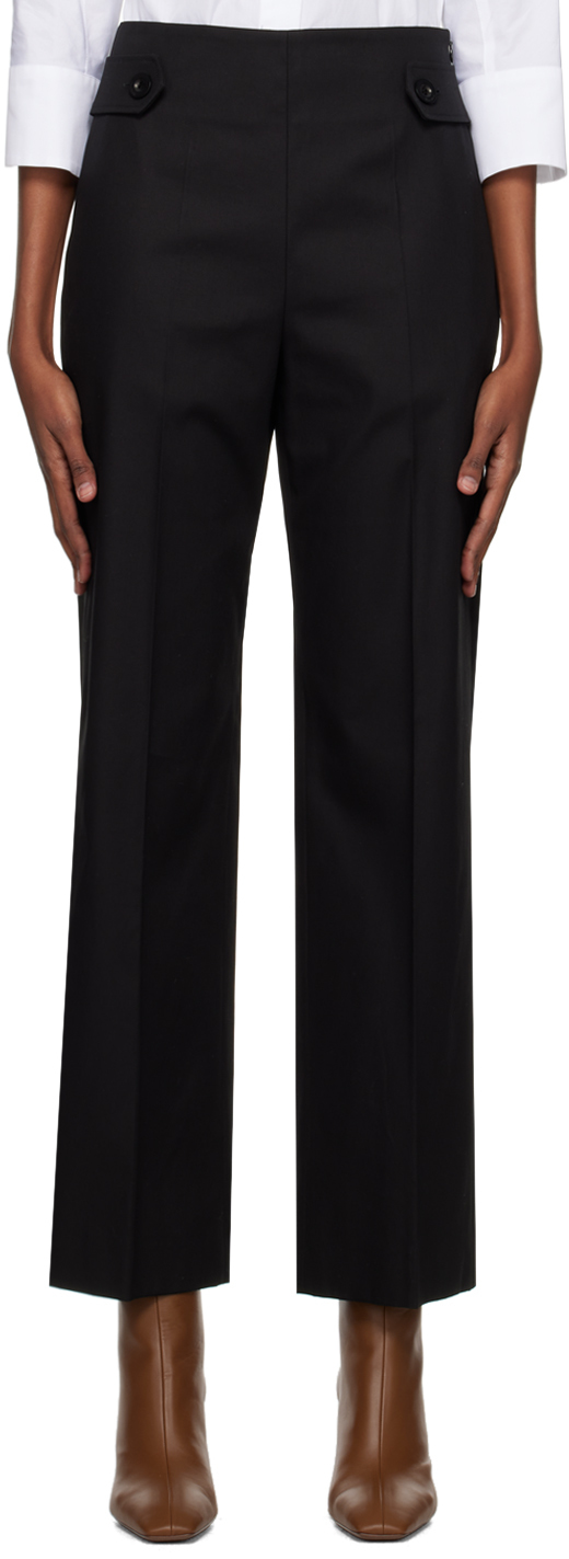 Max Mara: Black Albore Trousers | SSENSE
