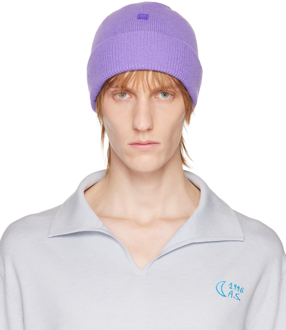 Purple Patch Beanie by Acne Studios on Sale