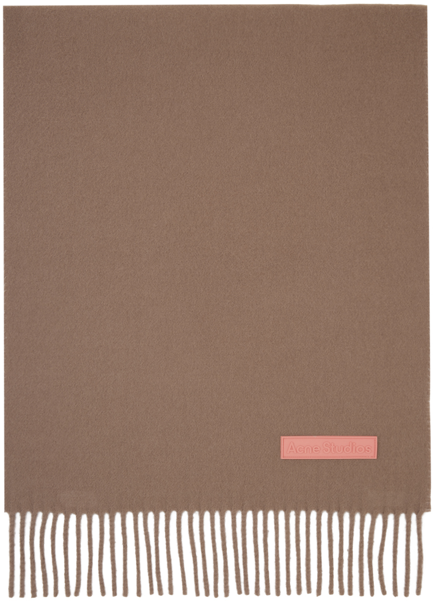 Brown Fringe Scarf by Acne Studios on Sale