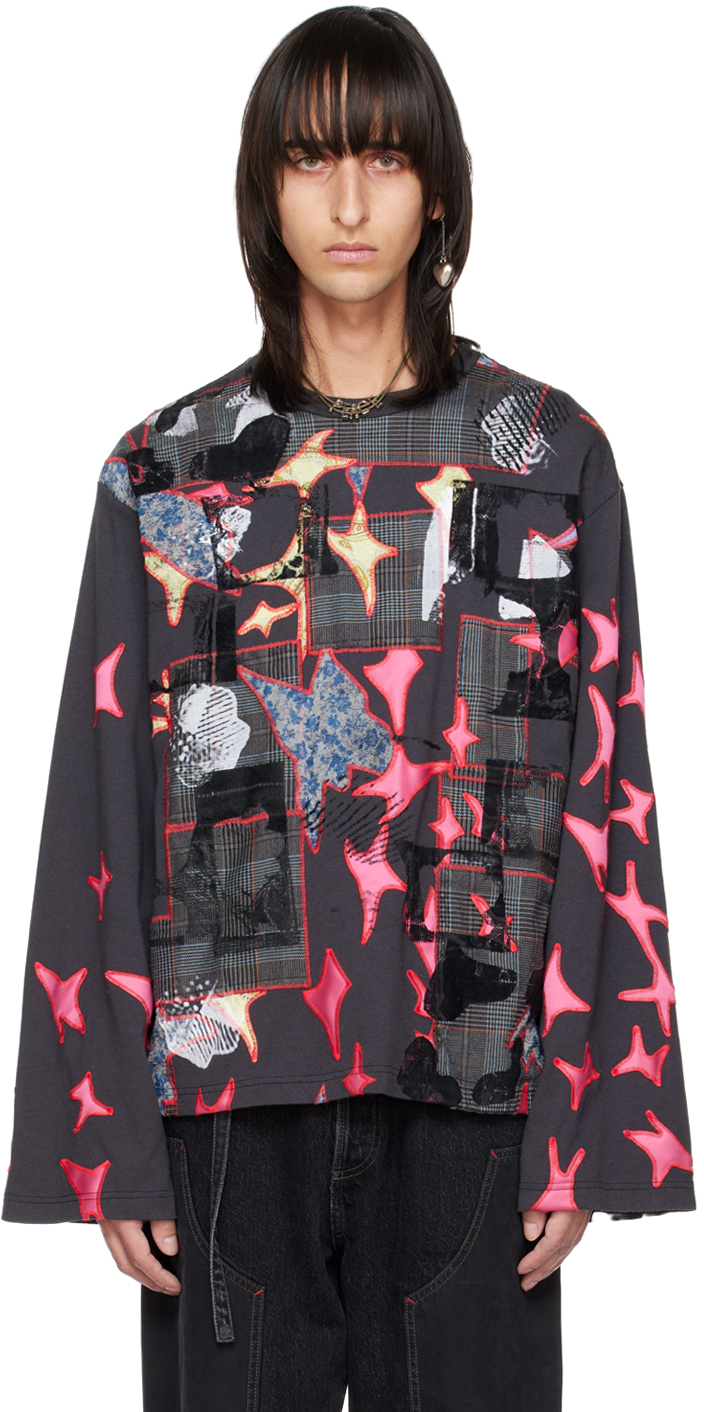 Acne Studios: SSENSE Canada Exclusive Black Long Sleeve T-Shirt | SSENSE