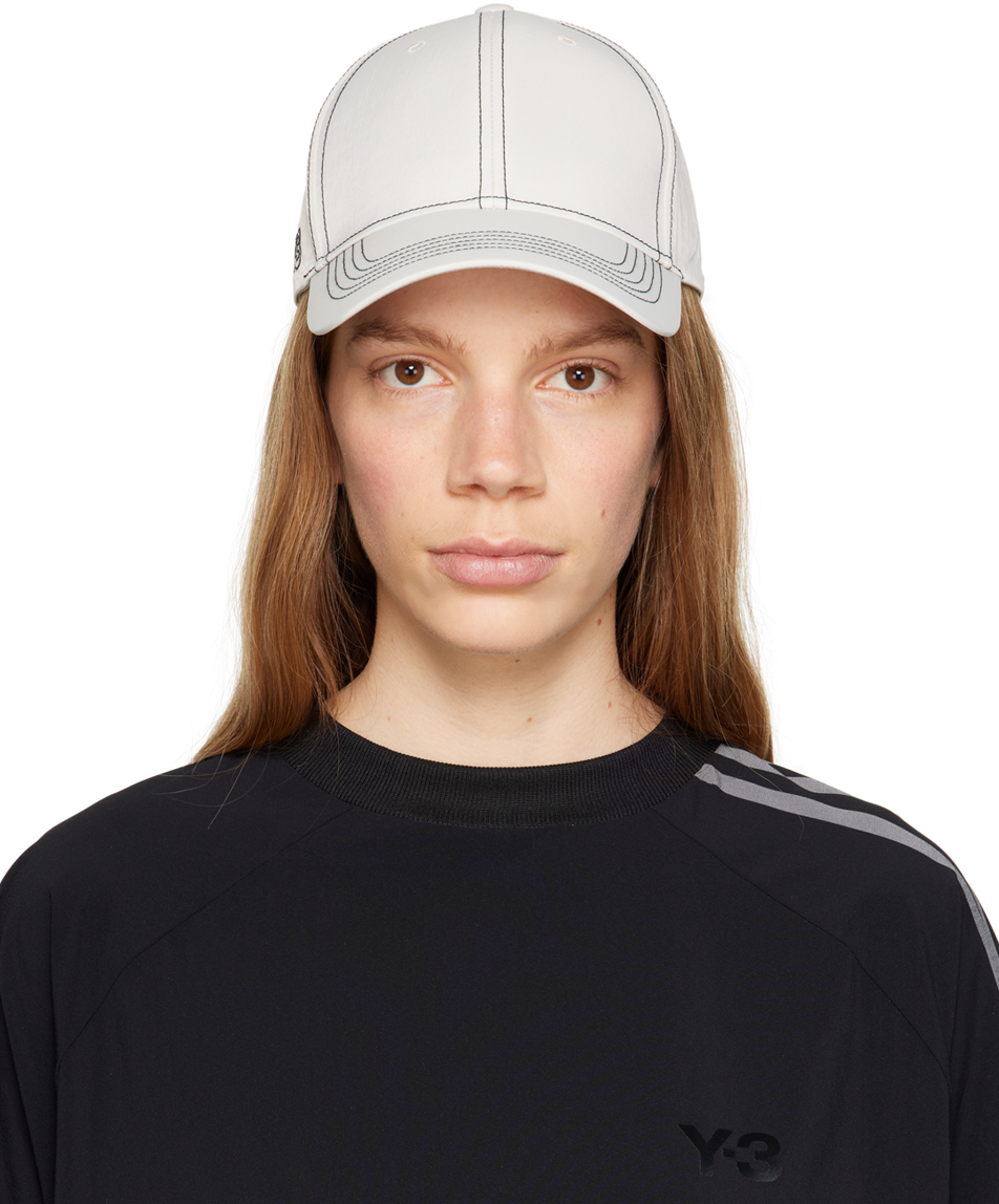 Beige Stitch Cap by Y-3 on Sale