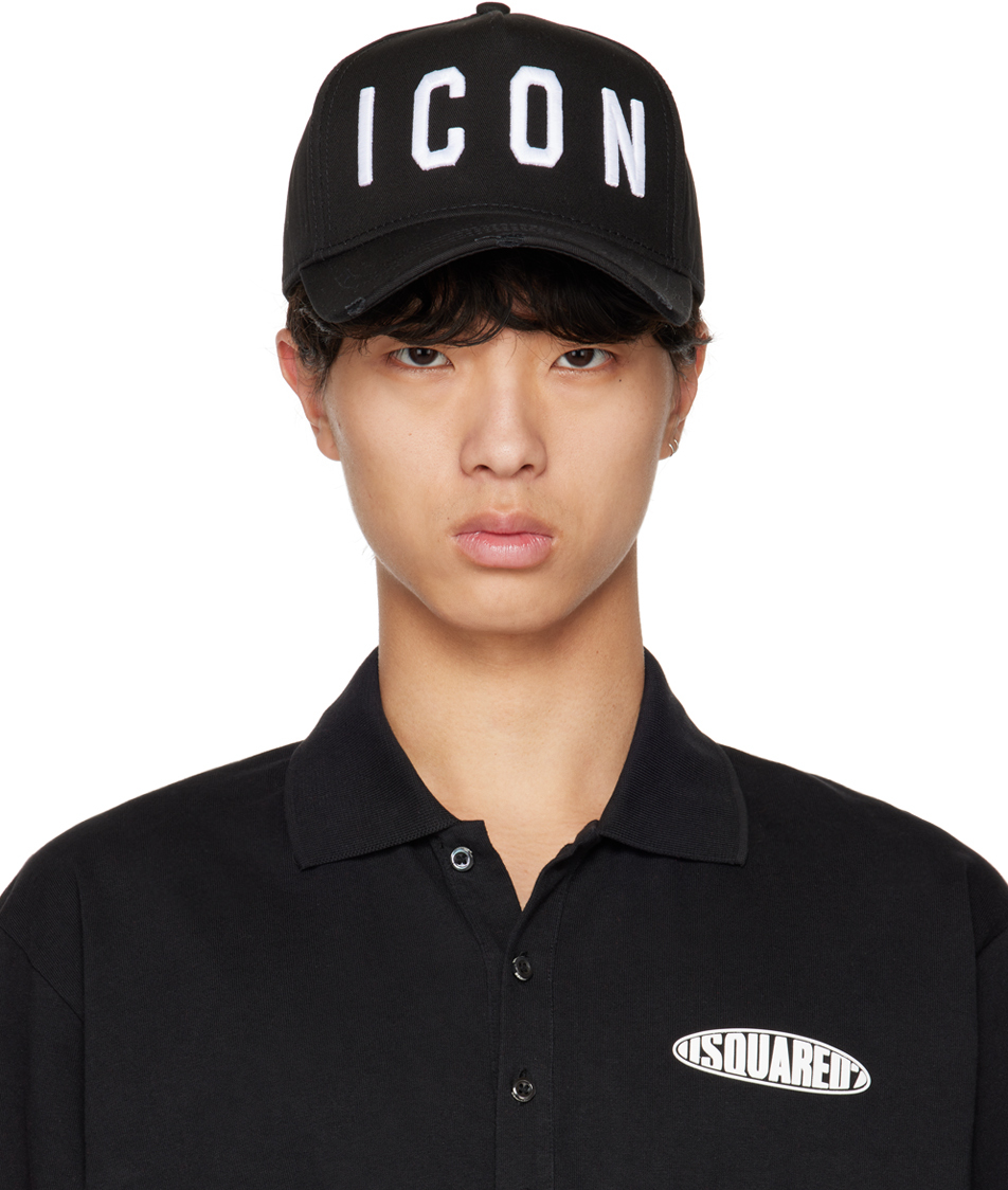 Dsquared2 Black 'Be Icon' Cap | Smart Closet