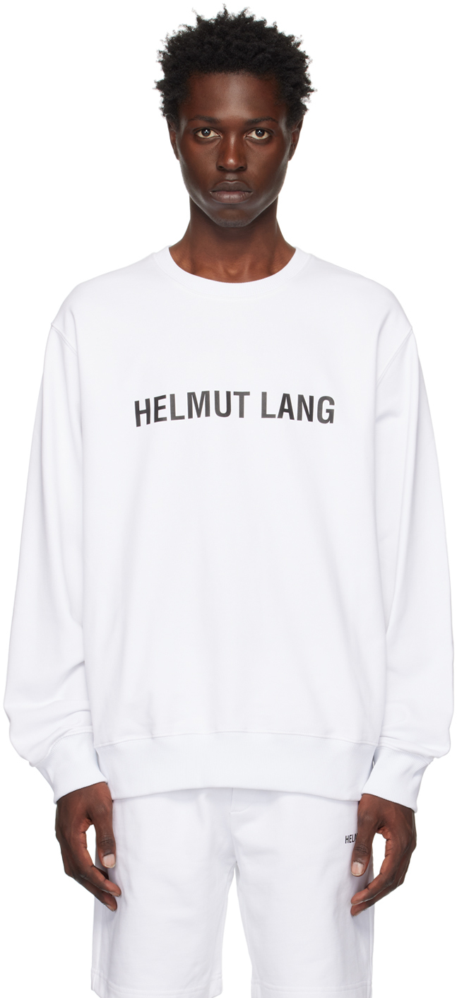 Helmut Lang: White Core Crewneck | SSENSE Canada