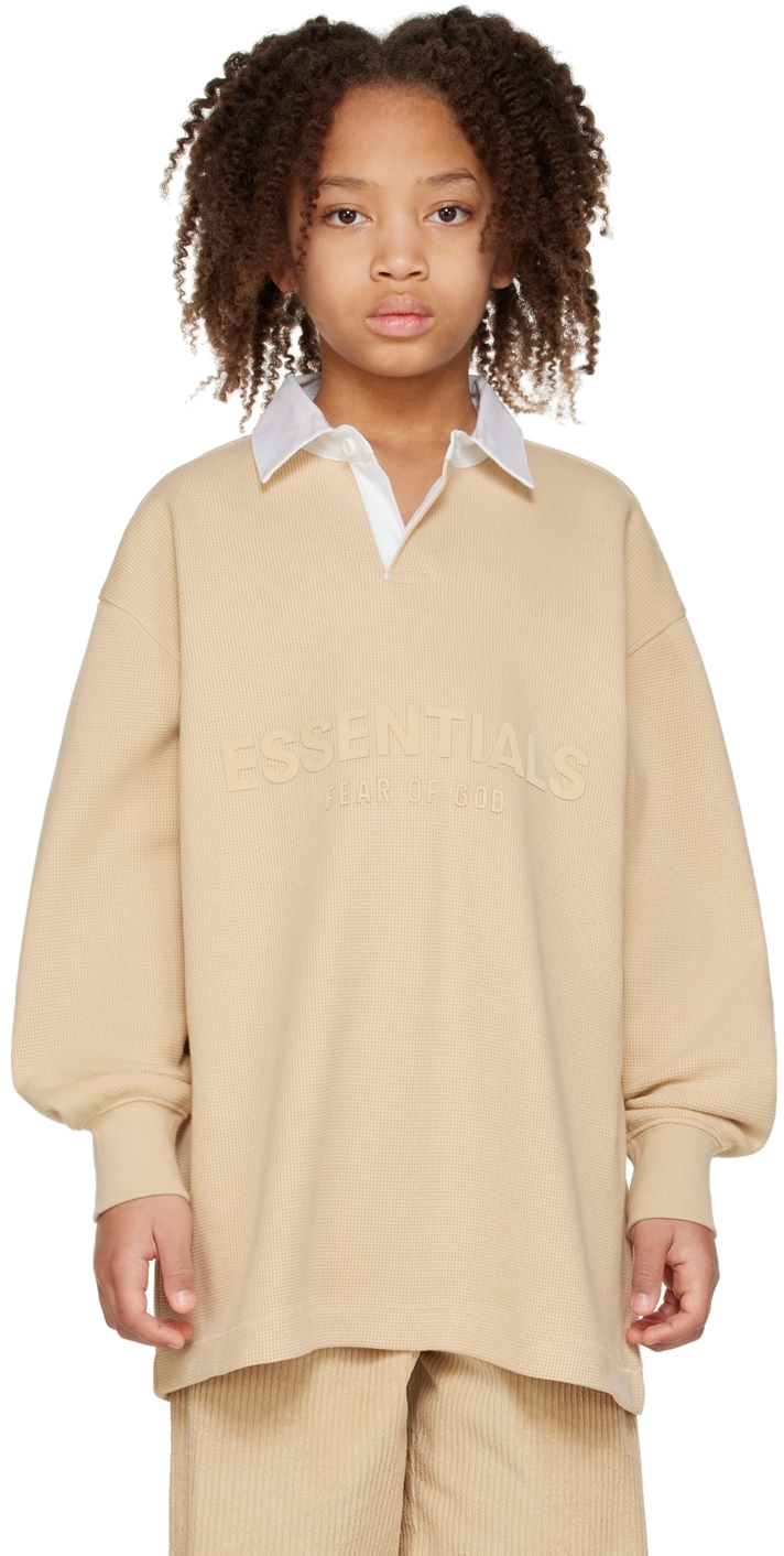 SSENSE 折扣季 | Fear of God ESSENTIALS 驼色纽扣儿童 Polo 衫 加入折扣