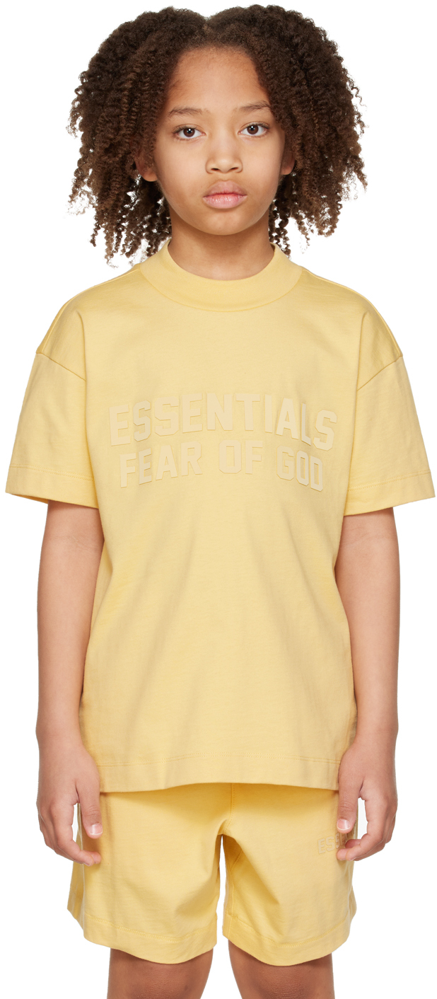 Essentials SSENSE 独家发售黄色圆领儿童 T 恤 | SSENSE