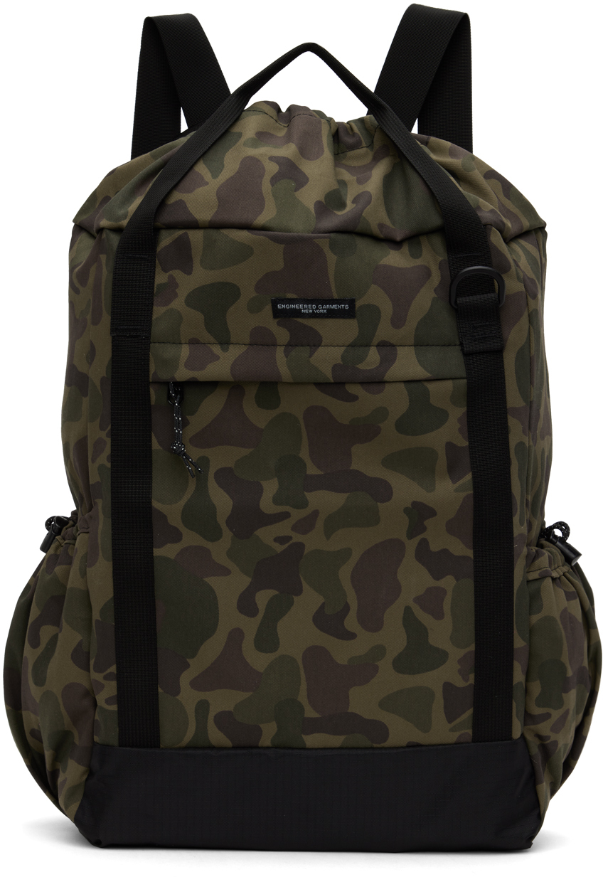Engineered Garments: Khaki 3-Way Backpack | SSENSE Canada