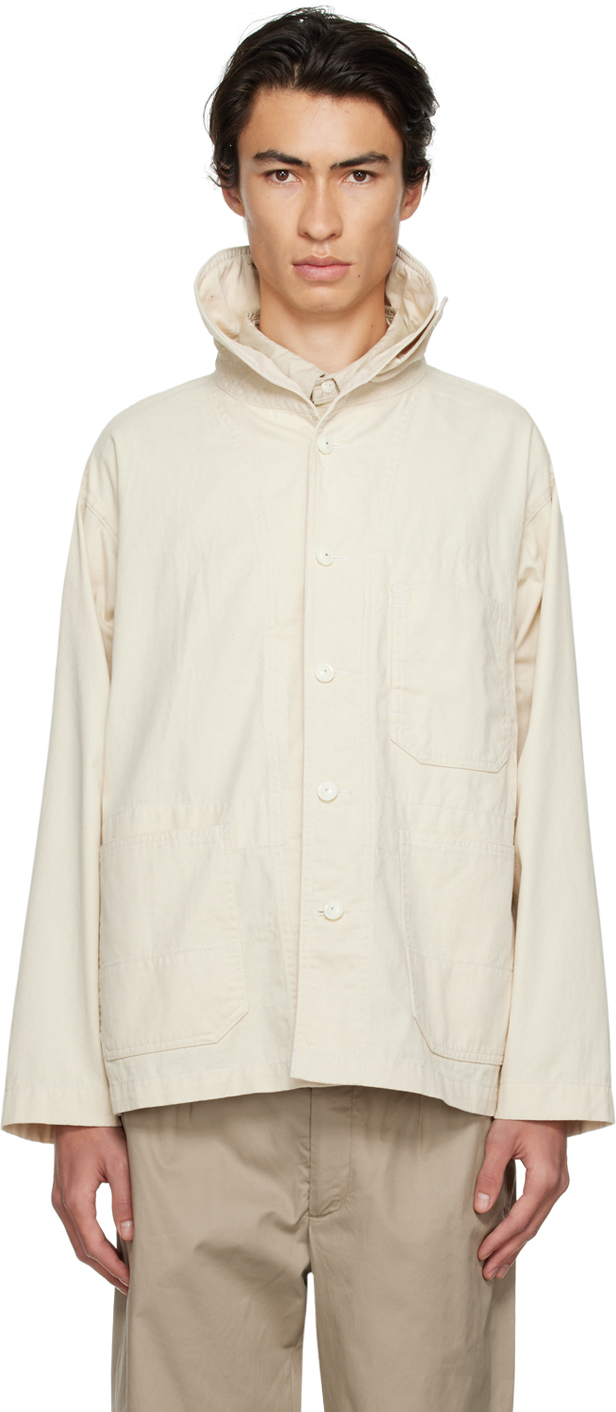 Beige Shawl Collar Jacket by Engineered Garments on Sale