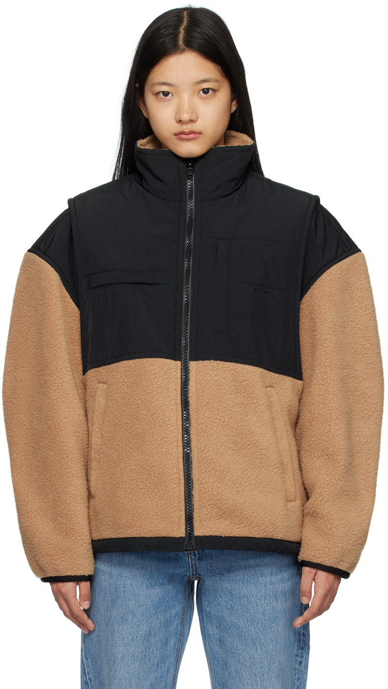 Alexander Wang Black & Beige Paneled Jacket