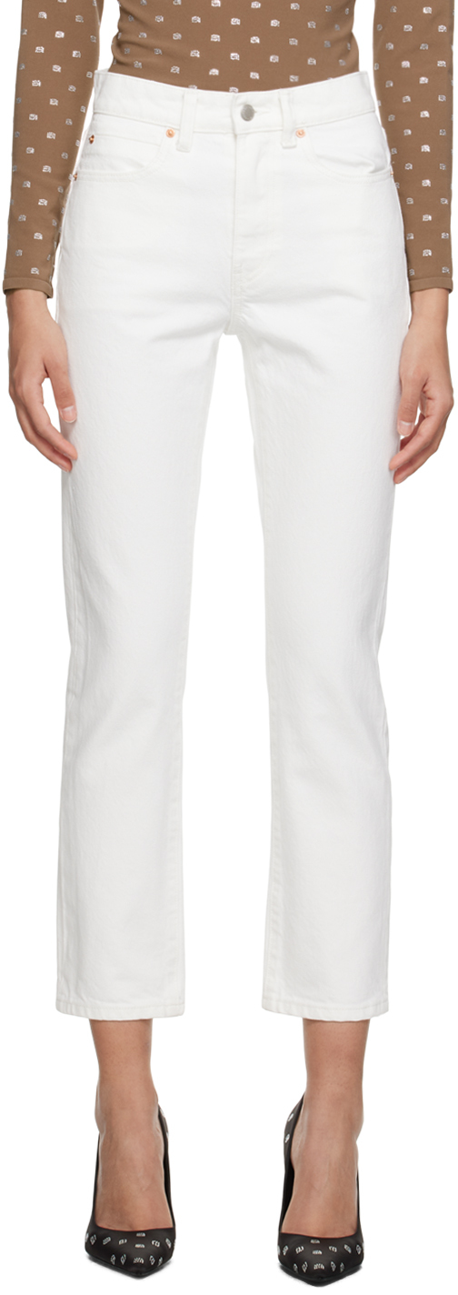 Alexander Wang: White Stovepipe Jeans | SSENSE Canada