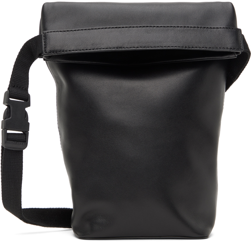 Black Mini Utility Bottle Bag by MM6 Maison Margiela on Sale