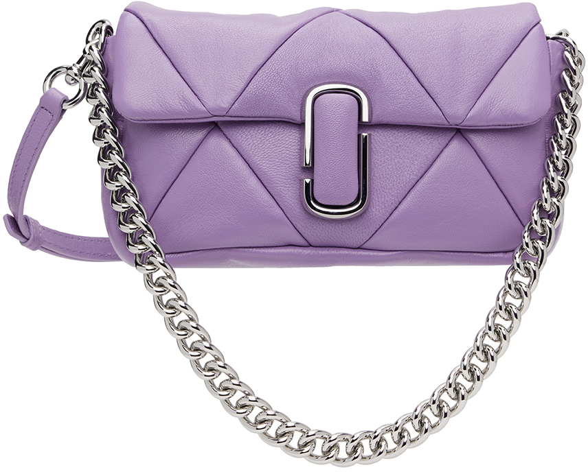 Marc Jacobs: Purple 'The J Marc' Shoulder Bag | SSENSE Marc Jacobs: Purple 'The J Marc' Shoulder Bag | SSENSE