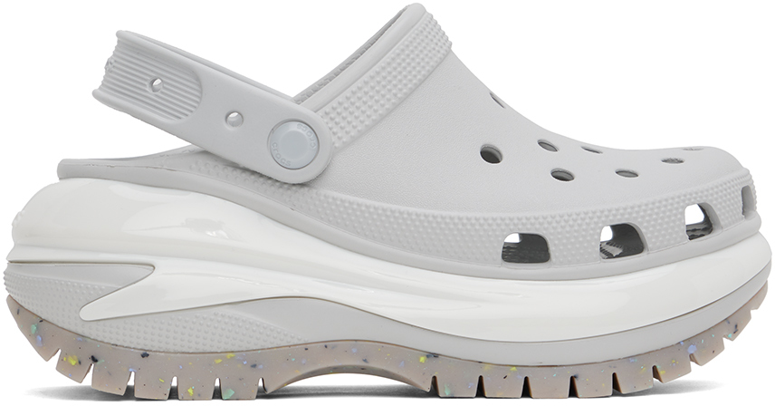 Crocs Gray Mega Crush Clogs In 1fs Atmosphere/multi | ModeSens