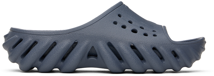 Crocs Kids Gray Echo Slides In Storm | ModeSens