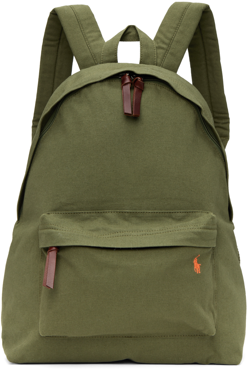 Polo Ralph Lauren: Khaki Embroidered Backpack | SSENSE UK