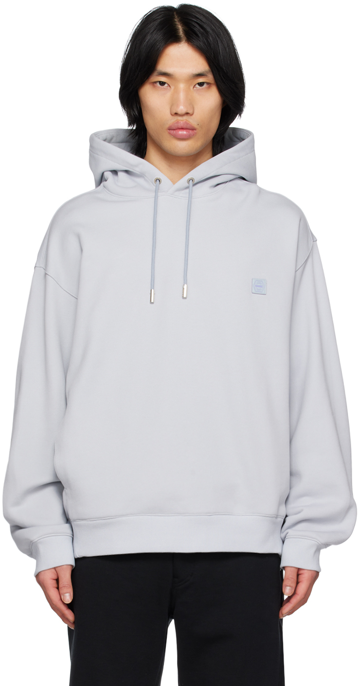 Solid Homme Neon Back Logo Drawstring Hoodie In Grey | ModeSens