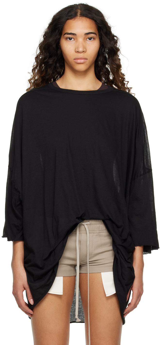 Rick Owens: Black Tommy T-Shirt | SSENSE Canada