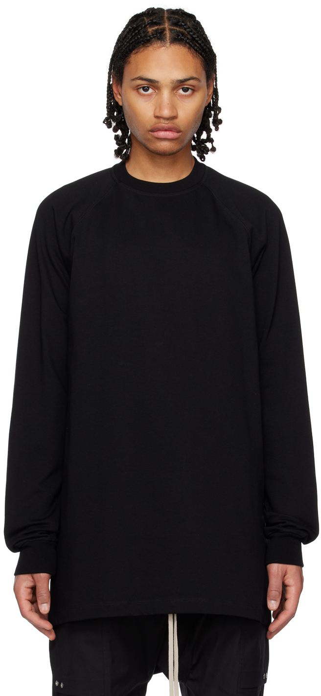 Pull molletonné Baseball noir Rick Owens en solde