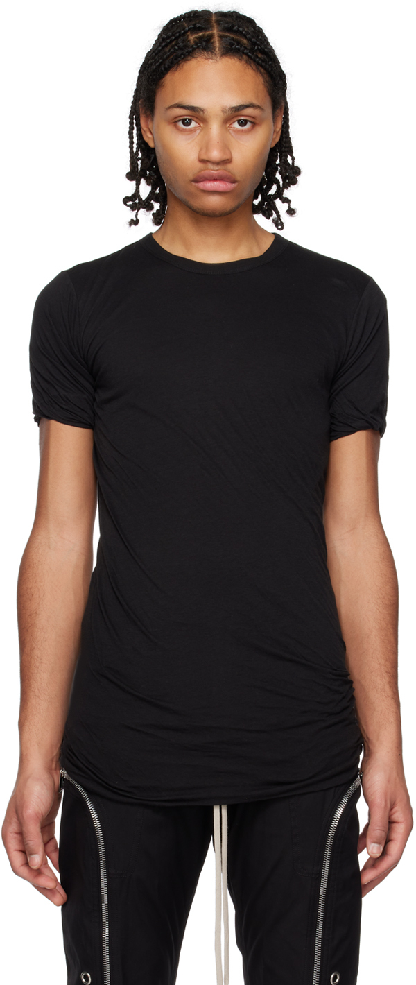Black Double T-Shirt by Rick Owens on Sale