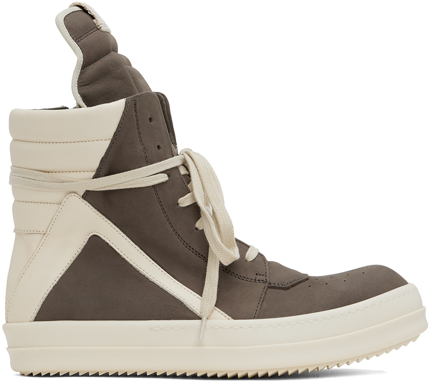 Rick Owens: Baskets Geobasket grises | SSENSE France