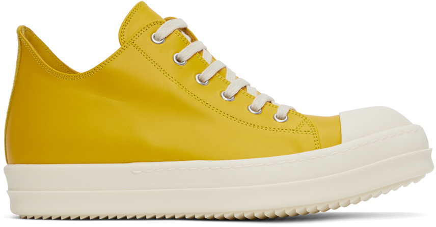 Rick Owens: Baskets basses jaunes | SSENSE France