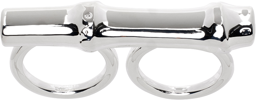 Silver Two-Finger Ring by Jil Sander on Sale