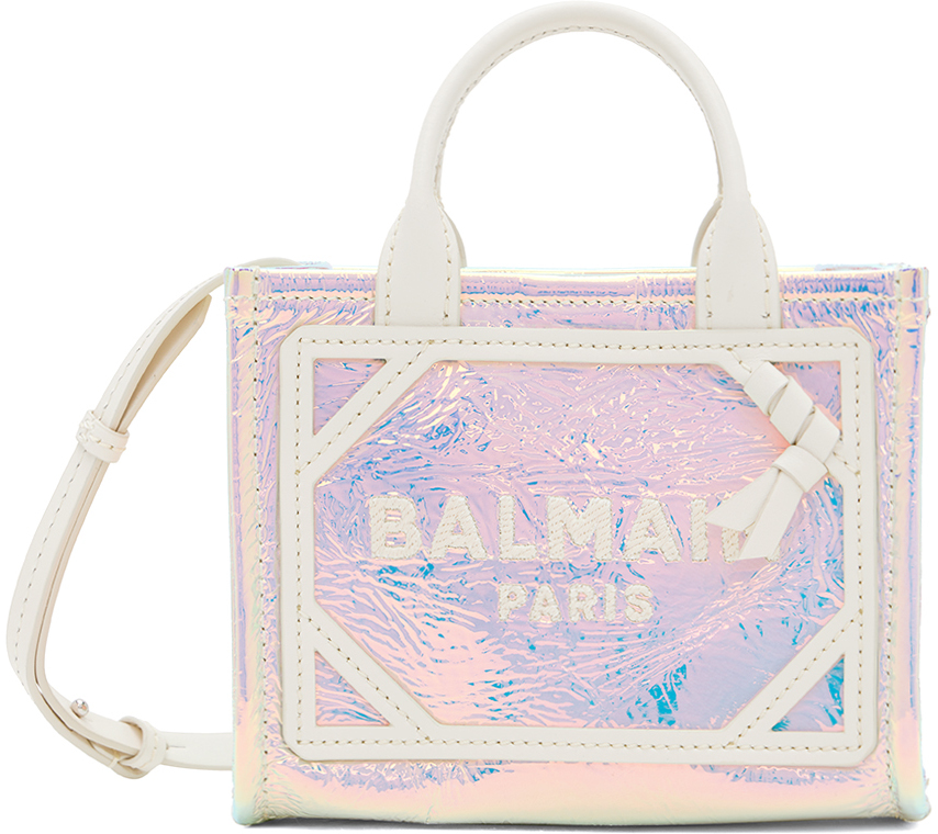 Balmain: Mini sac argenté - B-Army | SSENSE France