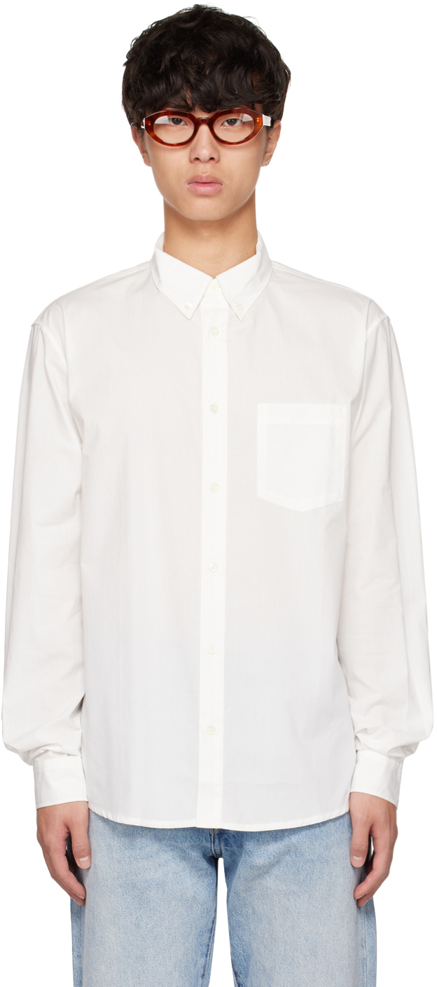 A.P.C.: White Edouard Shirt | SSENSE UK