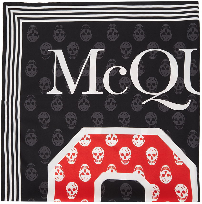 Alexander McQueen: Black Sport Biker Scarf | SSENSE
