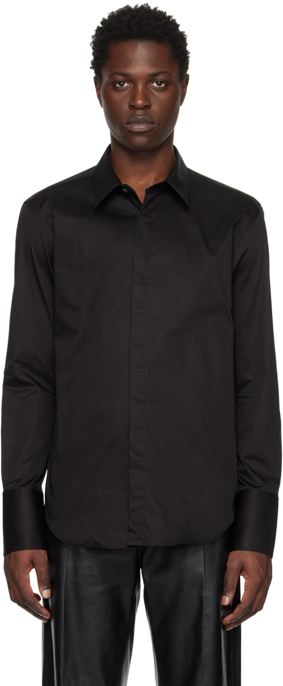 Black Regular Fit Shirt by Ferragamo on Sale