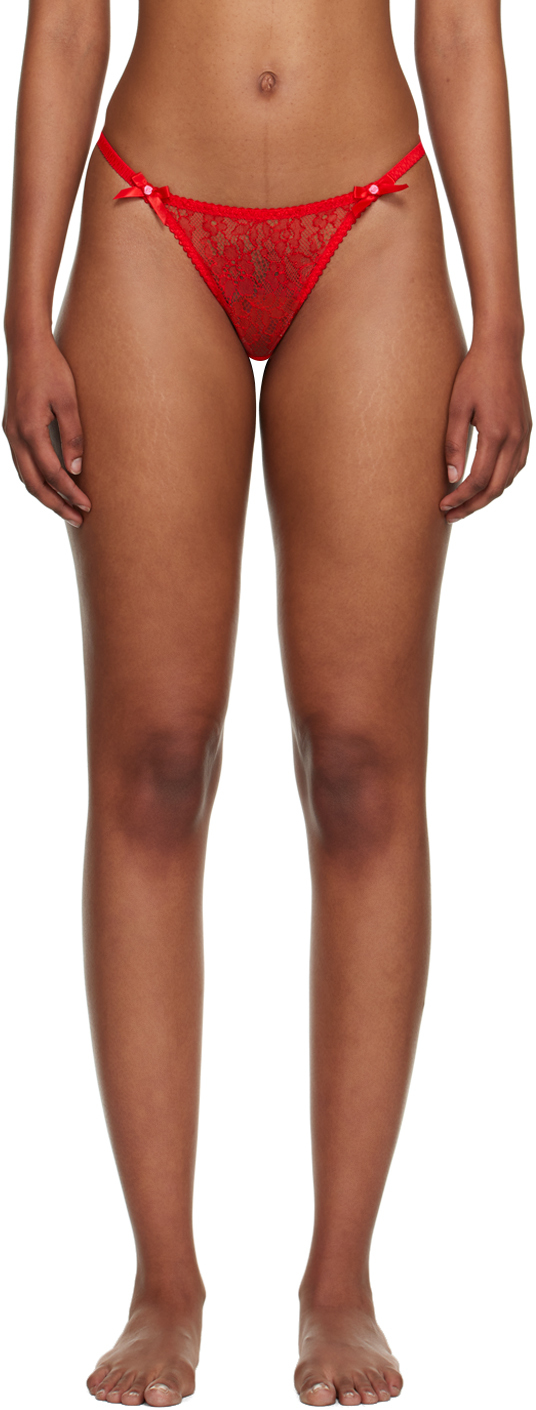 Agent Provocateur: String Lorna rouge | SSENSE France