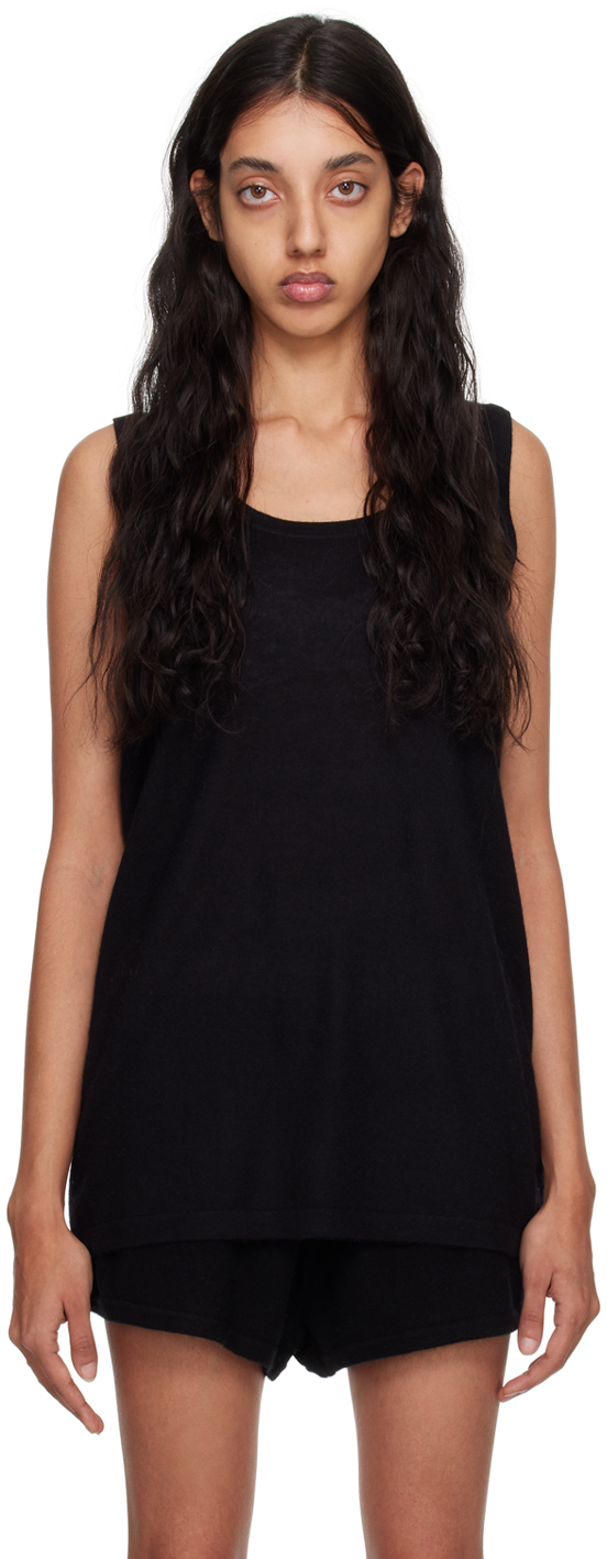 Frenckenberger: Black Relaxed Tank Top | SSENSE