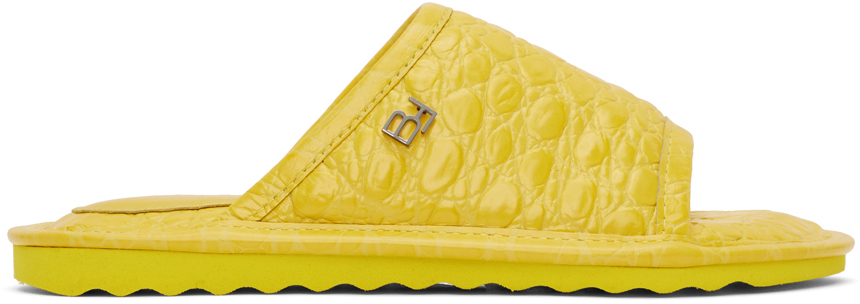 Yellow Ari Slides by BY FAR on Sale