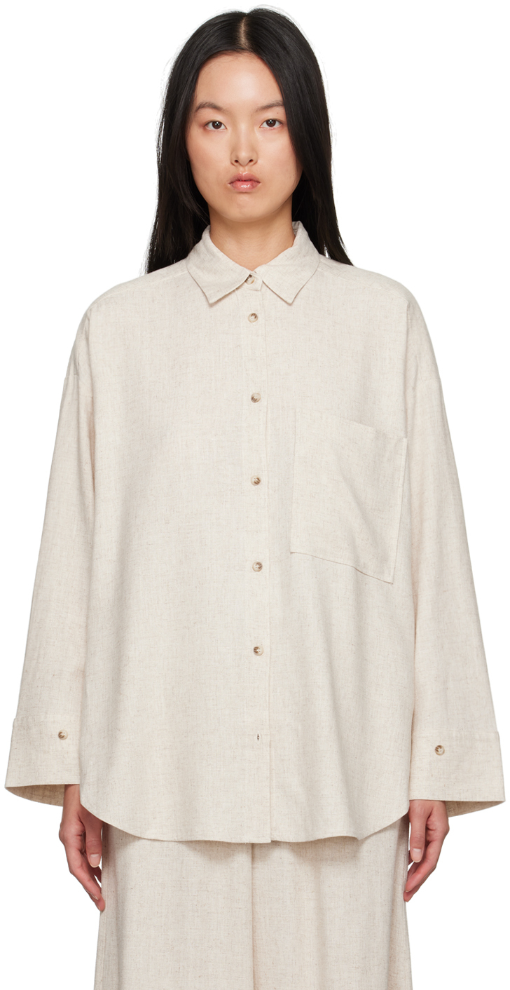 By Malene Birger Derris Oversized Shirt In White | ModeSens