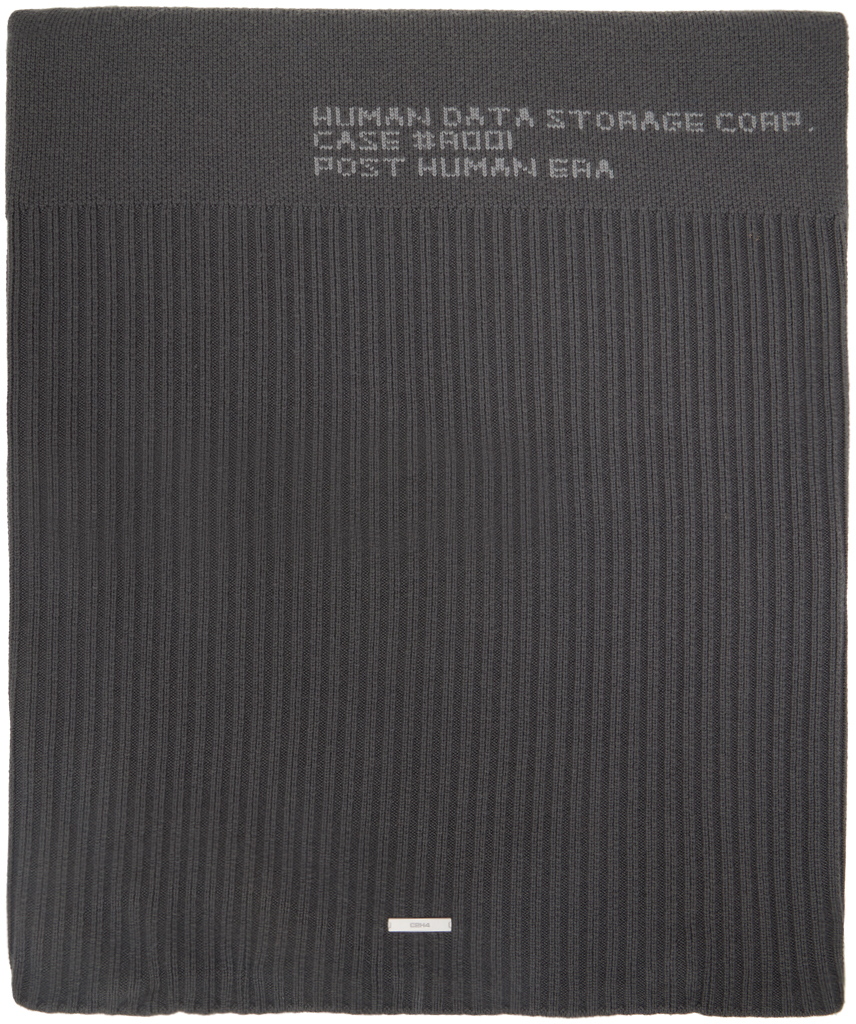 C2H4: Gray 'Post Human Era' Orpa Scarf | SSENSE