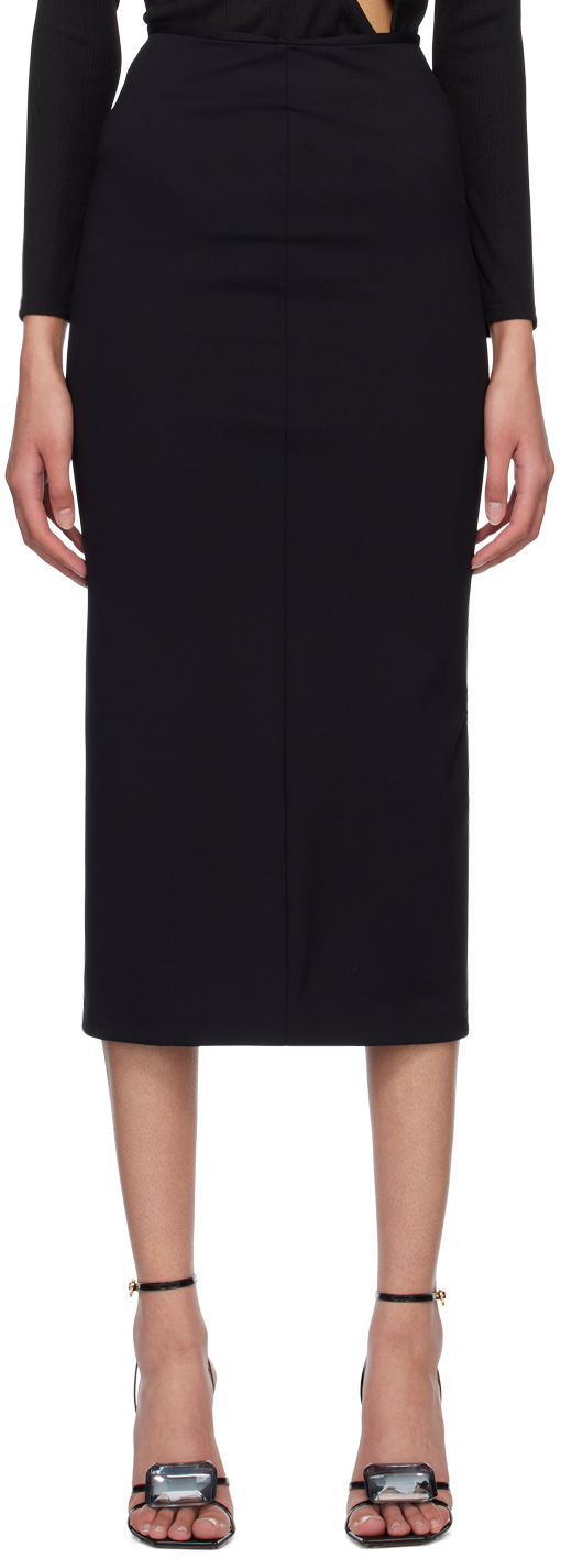 Sportmax: Jupe midi Ondina noire | SSENSE France
